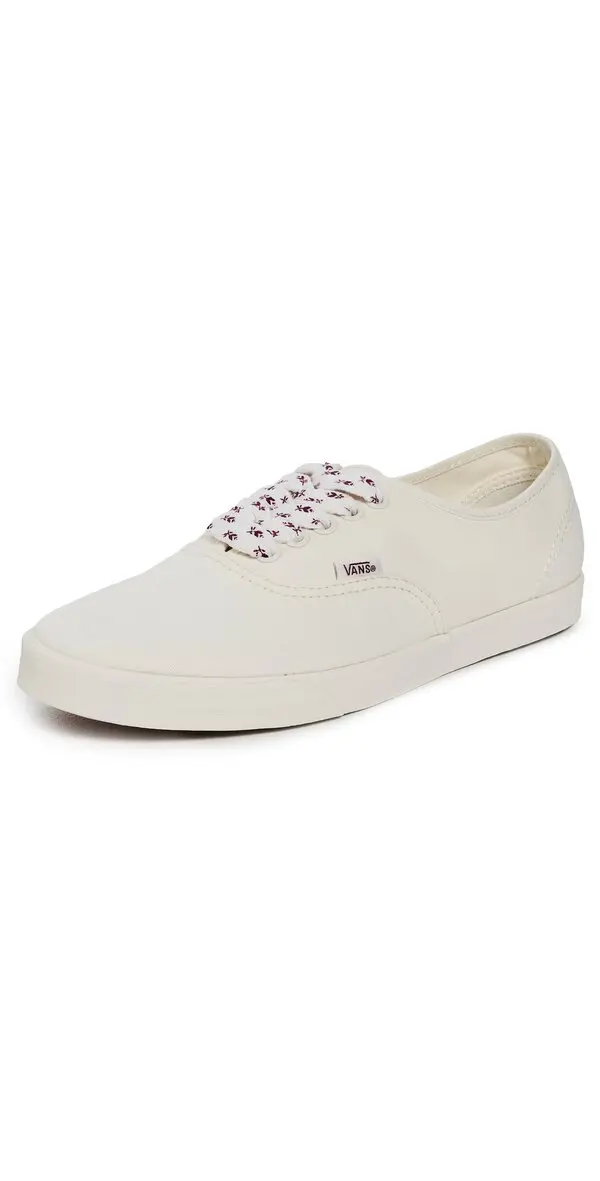Vans Authentic Lowpro Sneakers - Floral Laces Egret | Editorialist